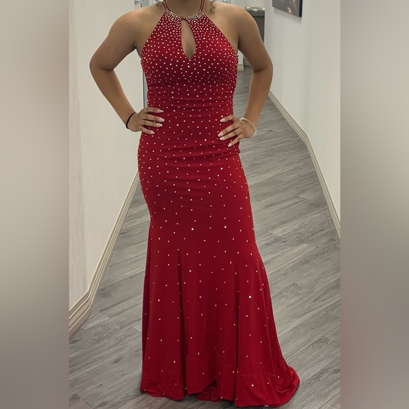 Jovani | Dresses | Jovani Red Sparkle Dress | Poshmark